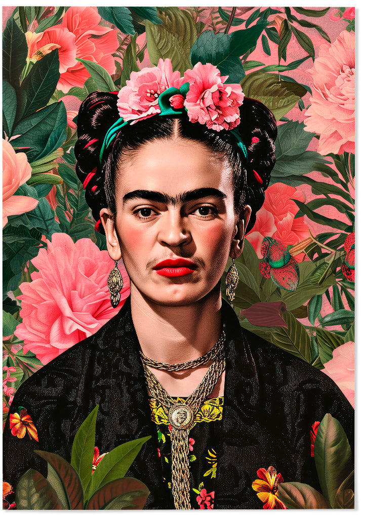 Frida Kahlo Portrait Poster | Mid-Century Modern Wall Art – Posterist