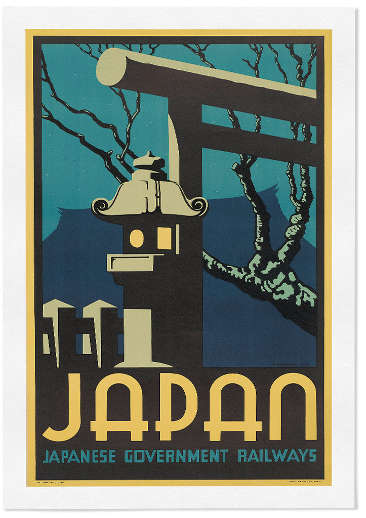 Vintage Japan Travel Poster | Traditional Japanese Building – Posterist