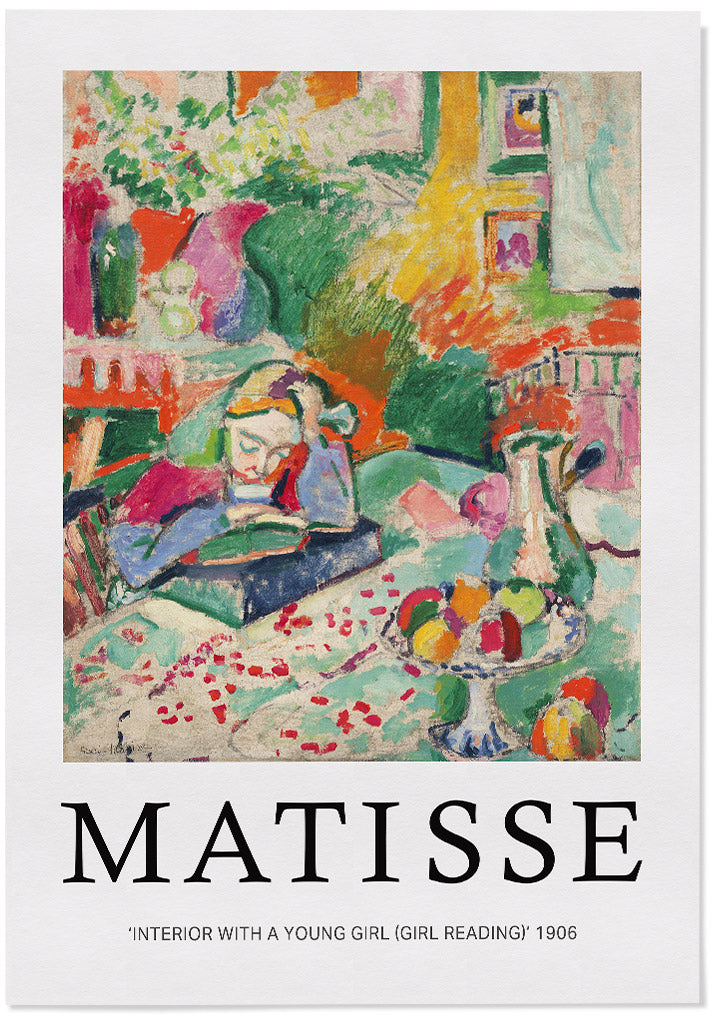 Henri Matisse Art Print | Interior with a Young Girl (Girl Reading ...