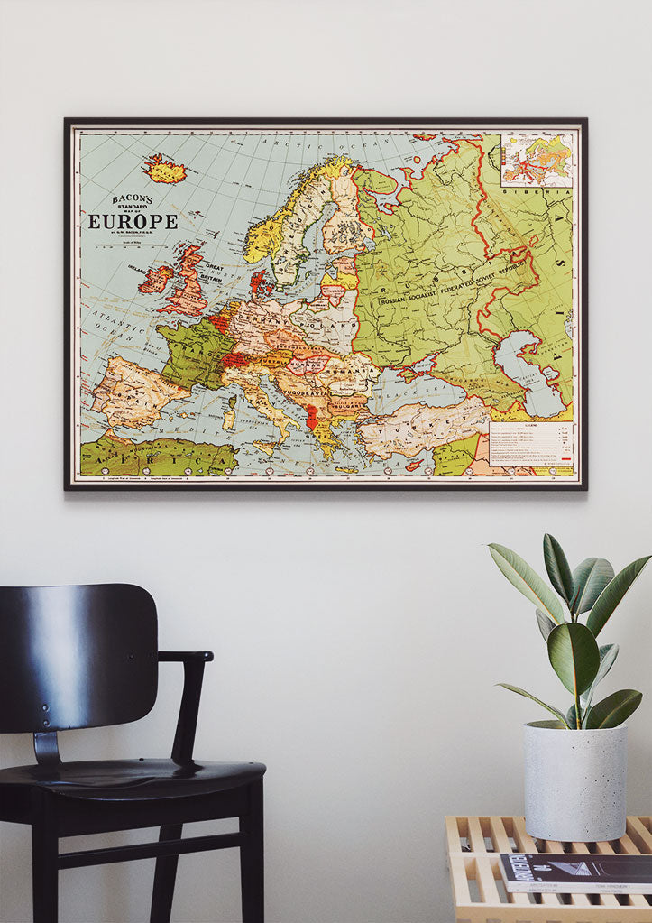 Bacon's Standard Map of Europe | Vintage History Map Collection – Posterist