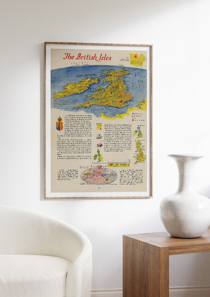 Vintage Map of Great Britain| High Quality Reproductions – Posterist