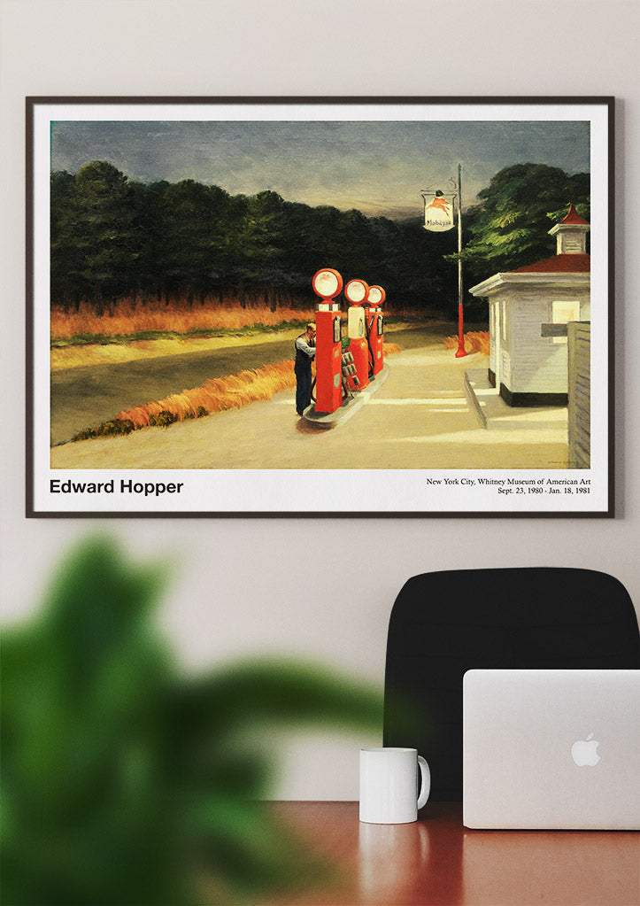 Edward Hopper Gas Painting | Exhibition Posters and Art Prints – Posterist