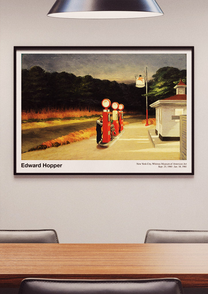 Edward Hopper Gas Painting | Exhibition Posters and Art Prints – Posterist