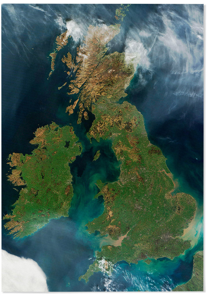 Satellite Image of the British Isles | Maps of Great Britain & Ireland ...