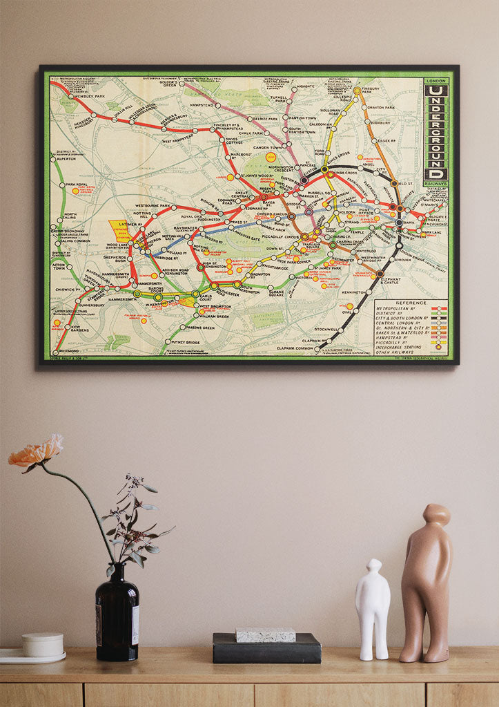 London Underground Map 1912 | Vintage London Map Collection – Posterist