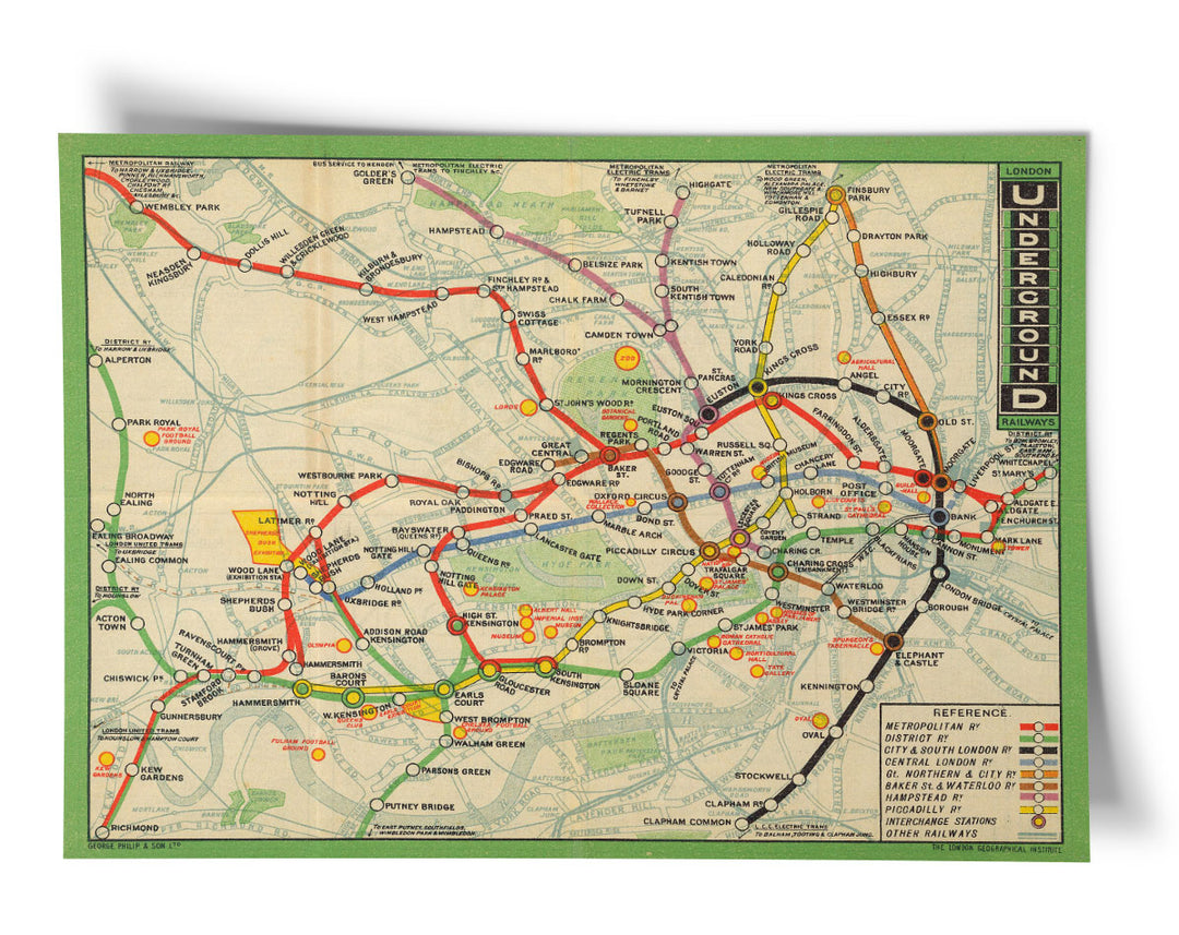 London Underground Map 1912 | Vintage London Map Collection – Posterist