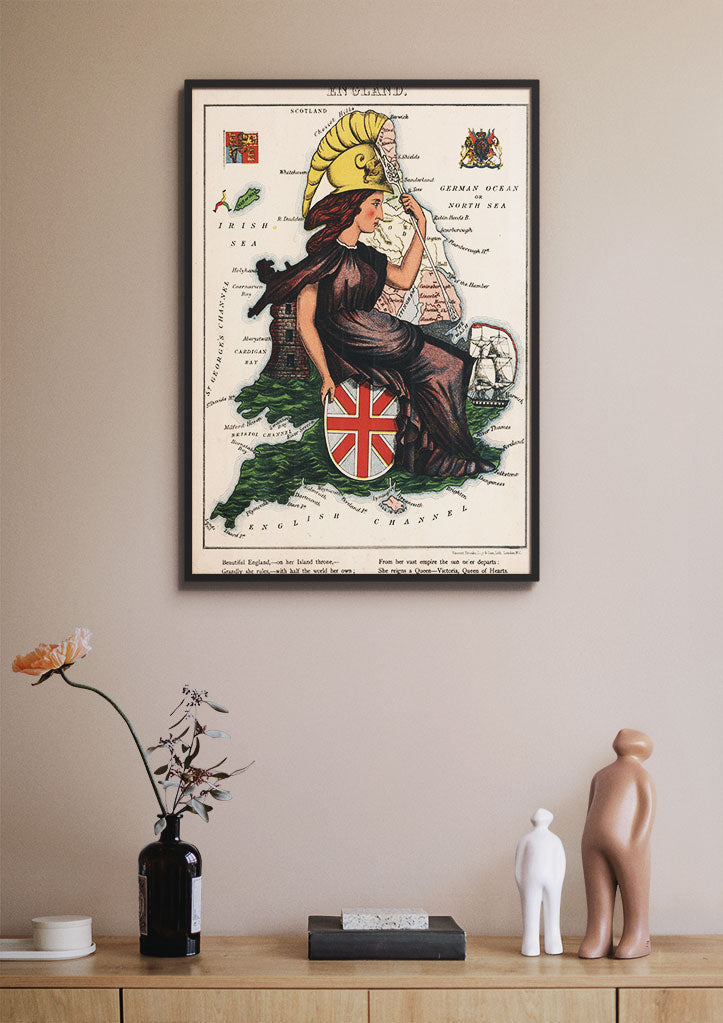 England Pictorial Map from the Victorian Era | Maps of Great Britain ...