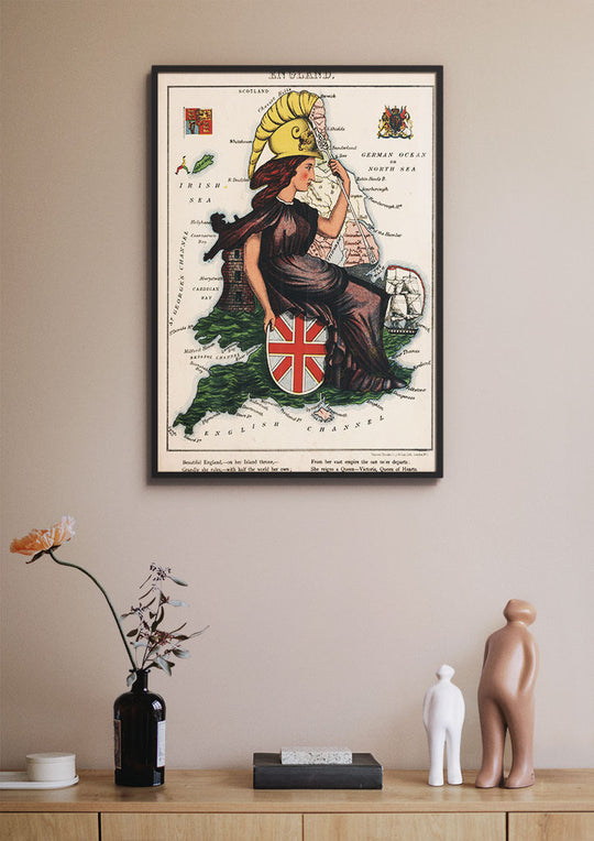 England Pictorial Map from the Victorian Era | Maps of Great Britain ...