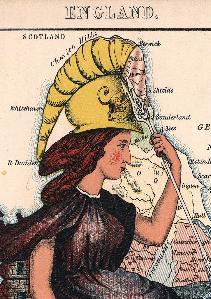 England Pictorial Map from the Victorian Era | Maps of Great Britain ...