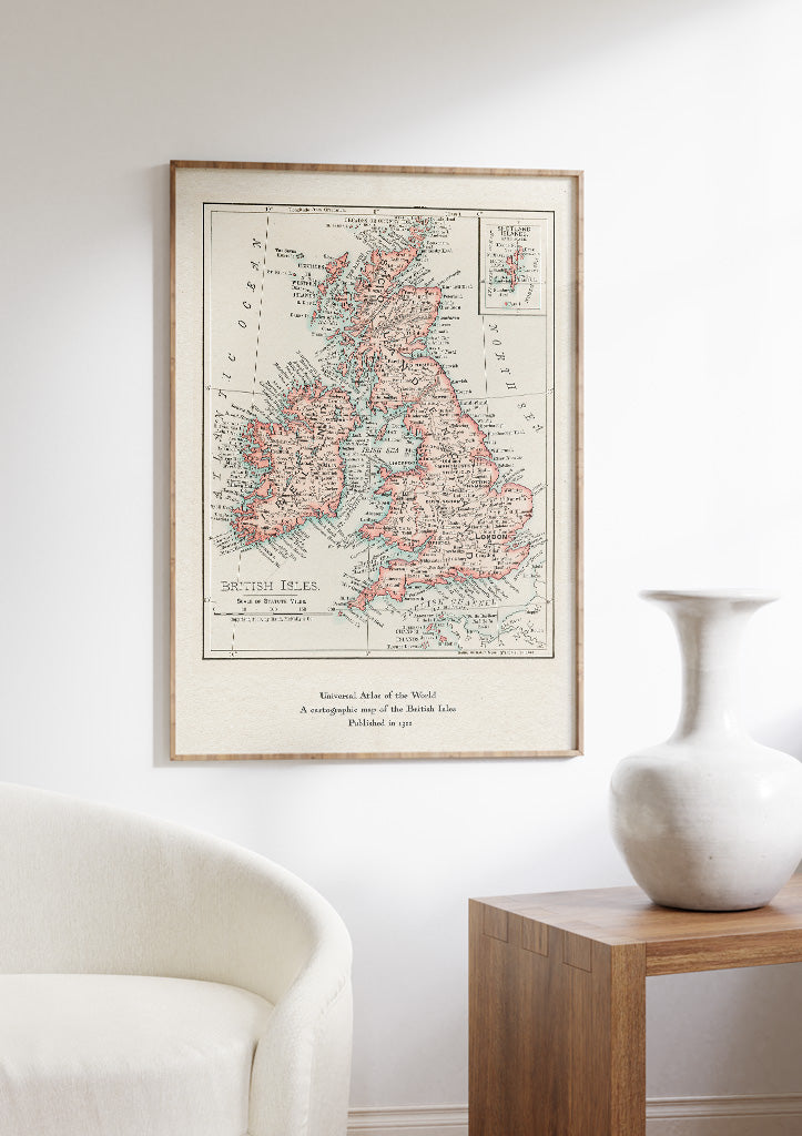 British Isles Vintage Map | Collection of Old Maps and Atlases – Posterist