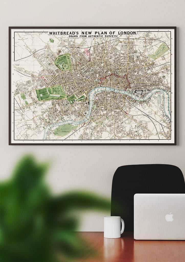 Whitbread's New Plan of London | Vintage London Map Collection – Posterist