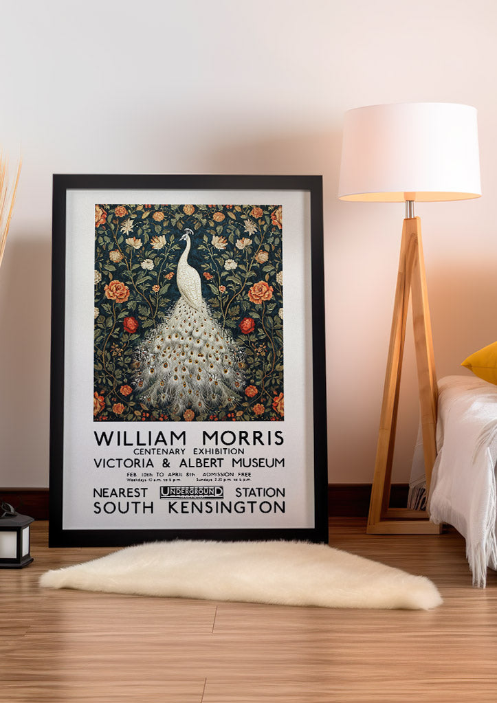 William Morris Peafowl Print | V&A Museum Exhibition Poster – Posterist