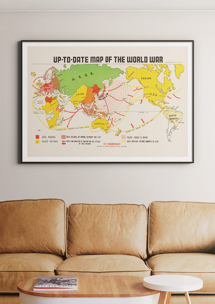 World War Map | High Quality Reproductions of Vintage History Maps – Posterist