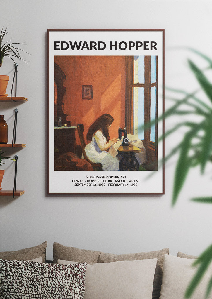 Edward Hopper Art Print | Girl at Sewing Machine – Posterist