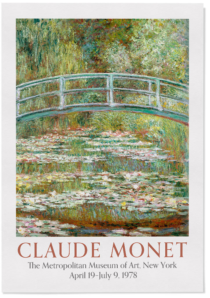Claude Monet Art Poster - Bridge Over a Pond of Water Lilies – Posterist