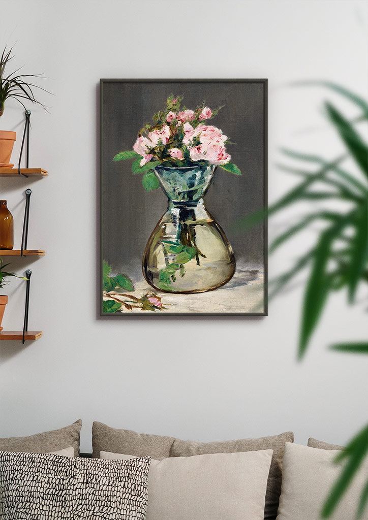 Édouard Manet Floral Painting | Roses in a Vase Art Print – Posterist