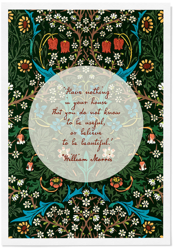 William Morris Inspirational Quote Poster | Tulip Floral Pattern ... William Morris Inspirational Quote Poster | Tulip Floral Pattern ...